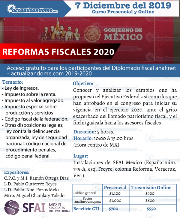 Reformas Fiscales 2020 Diablillo Fiscal